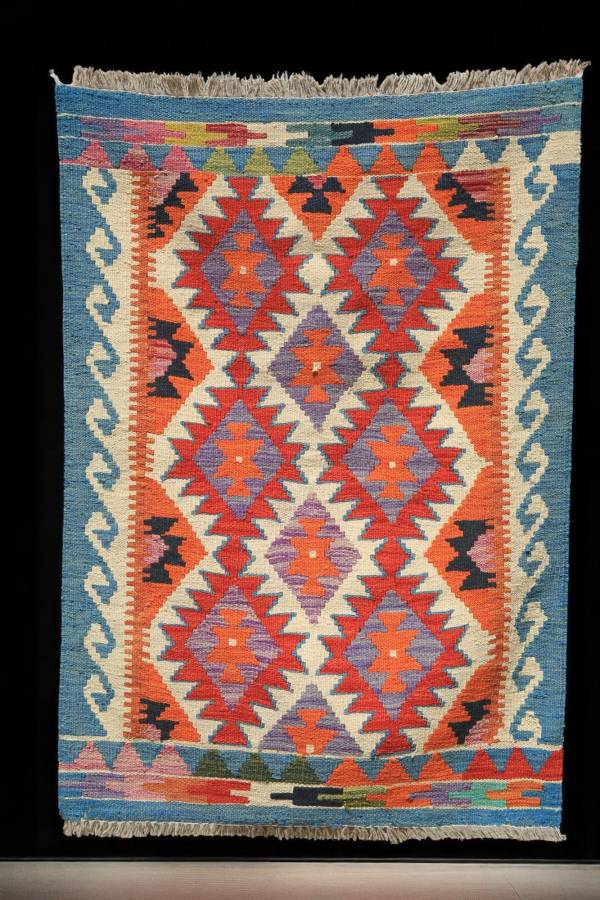 Handwoven Afghan Kilim – “Gulim-e-Chobi” from Maimana (3.8′ x 2.7 ...